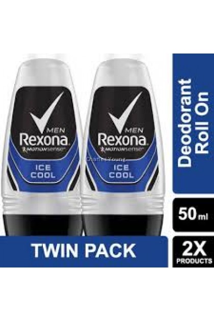 Rexona Men Ice Cool Roll On 50ml x 2 (Twin Pack)